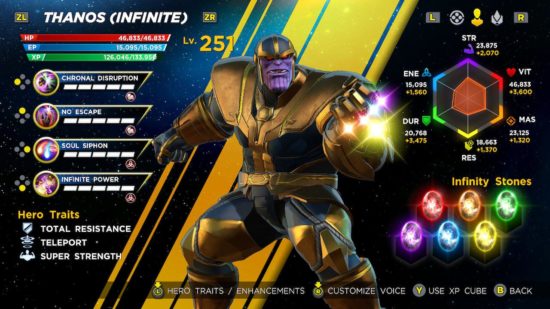 How to unlock Infinity Thanos in Marvel Ultimate Alliance 3