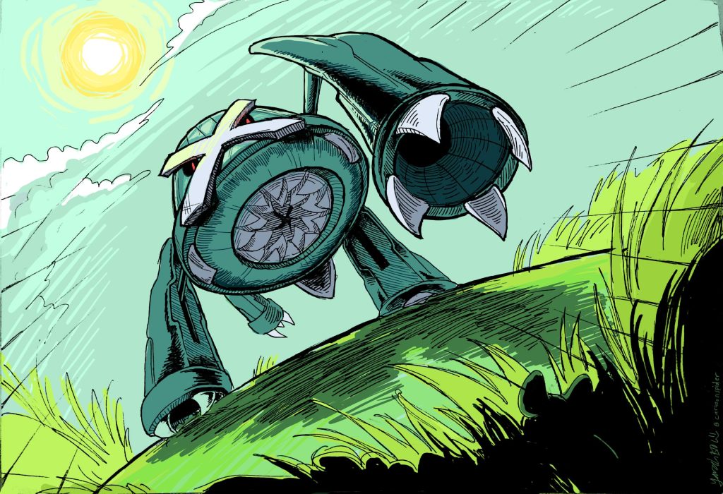 Metagross, the terrifying, steel-limbed, hunter-killer