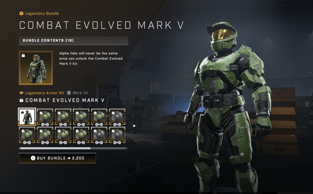 Master Chief's Mark V armor in Halo Infinite costs more than the ...