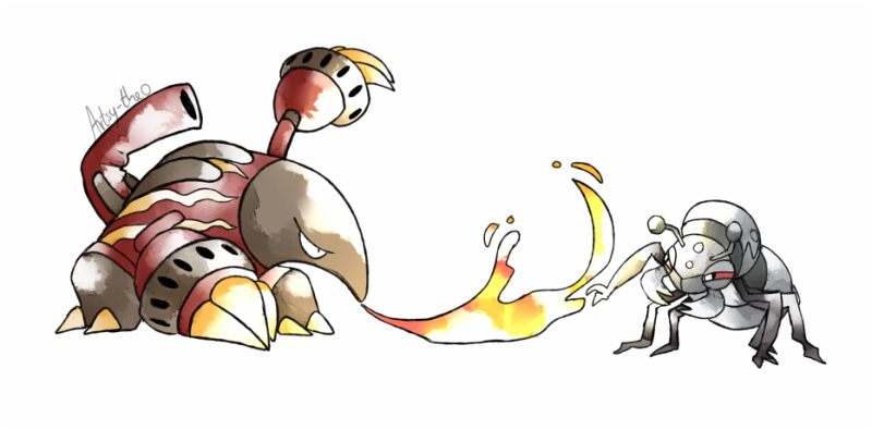 Pokemon: The diffuse coevolution of Durant and Heatmor