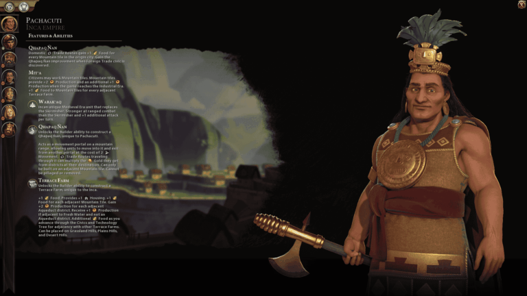 A Guide to Playing as the Incan Pachacuti Civ 6 Leader in Civilization ...